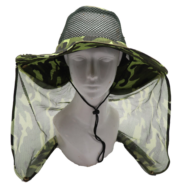 Bucket Flap Boonie Slouch Hat Wide Brim Mesh Crown Neck UV Protect Bre ...